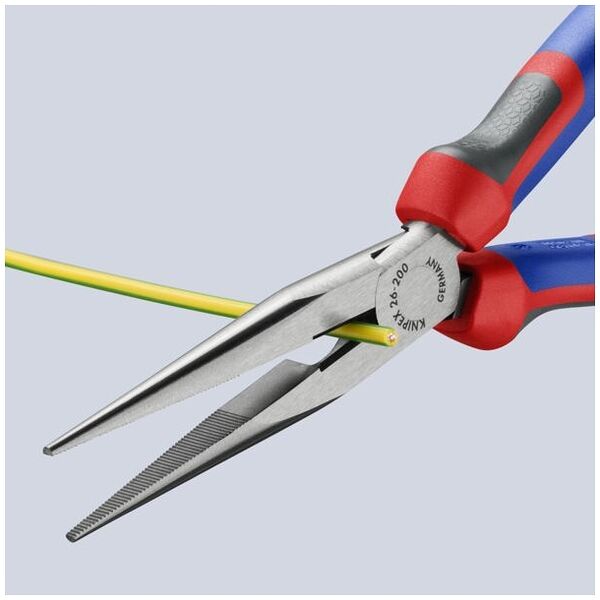 Snipe Nose Side Cutting Pliers Stork Beak Pliers with multi component grips black atramentized 200 mm Hoffmann Group